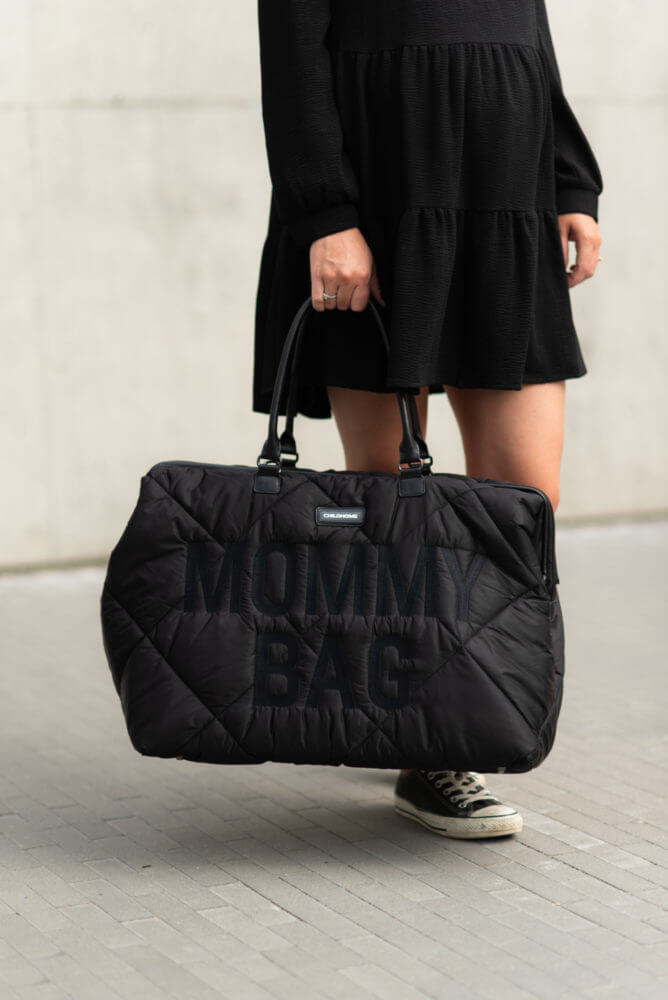 Torba Mommy Bag Pikowana Czarna / Childhome - Dobre Liski