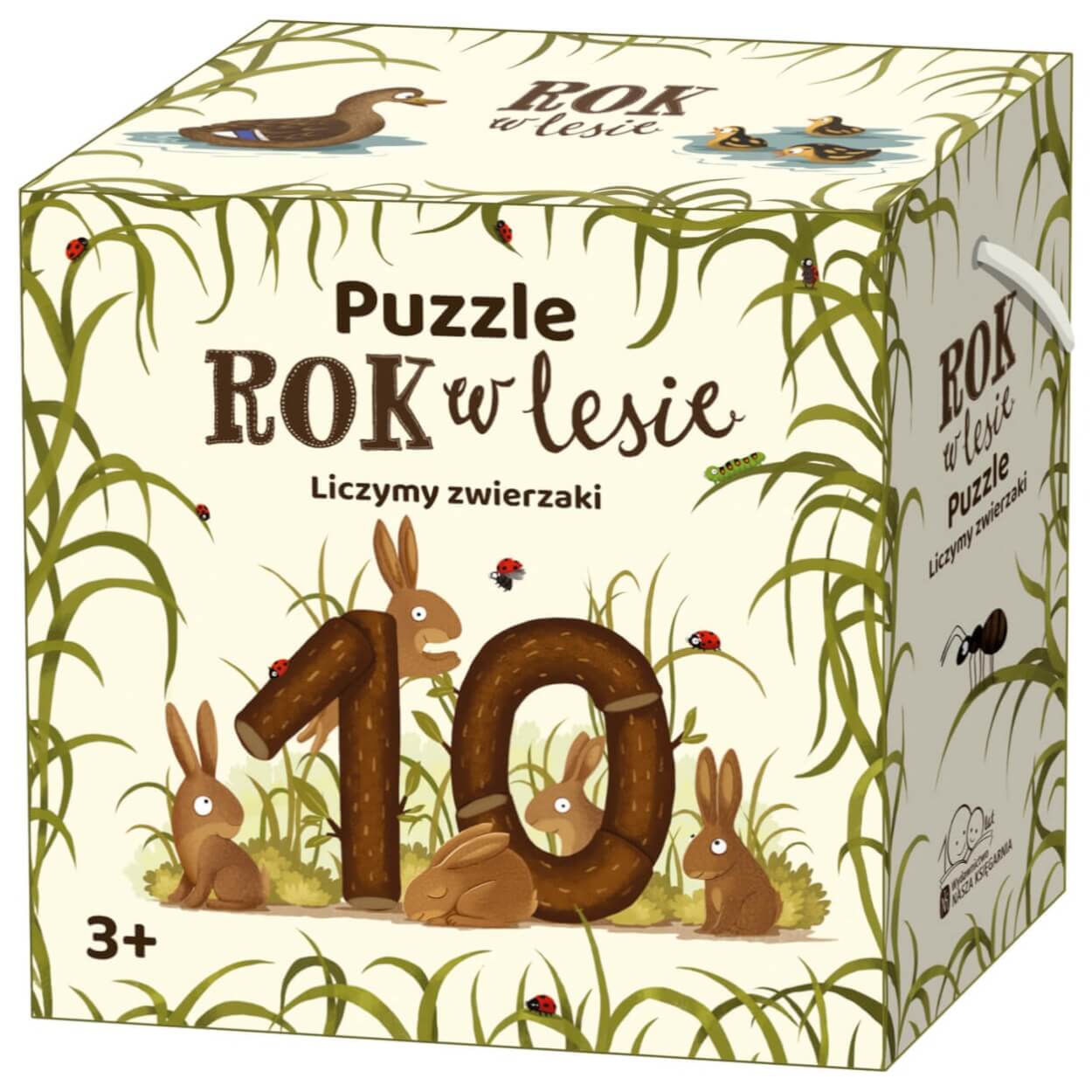 Puzzle Rok w lesie. Liczymy zwierzaki / Wydawnictwo Nasza Księgarnia ...
