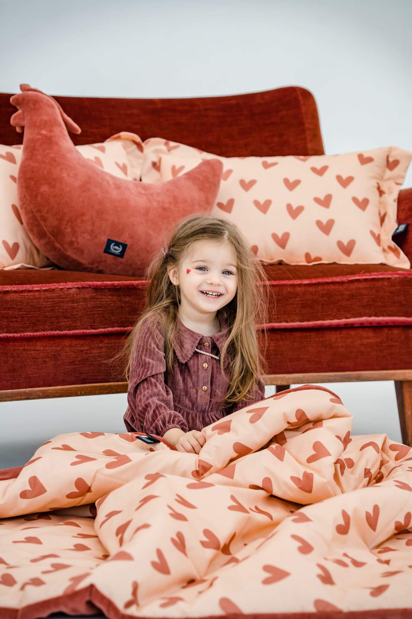 Kokon niemowlęcy BEST NEST - HEARTBEAT PINK / La Millou - Dobre Liski