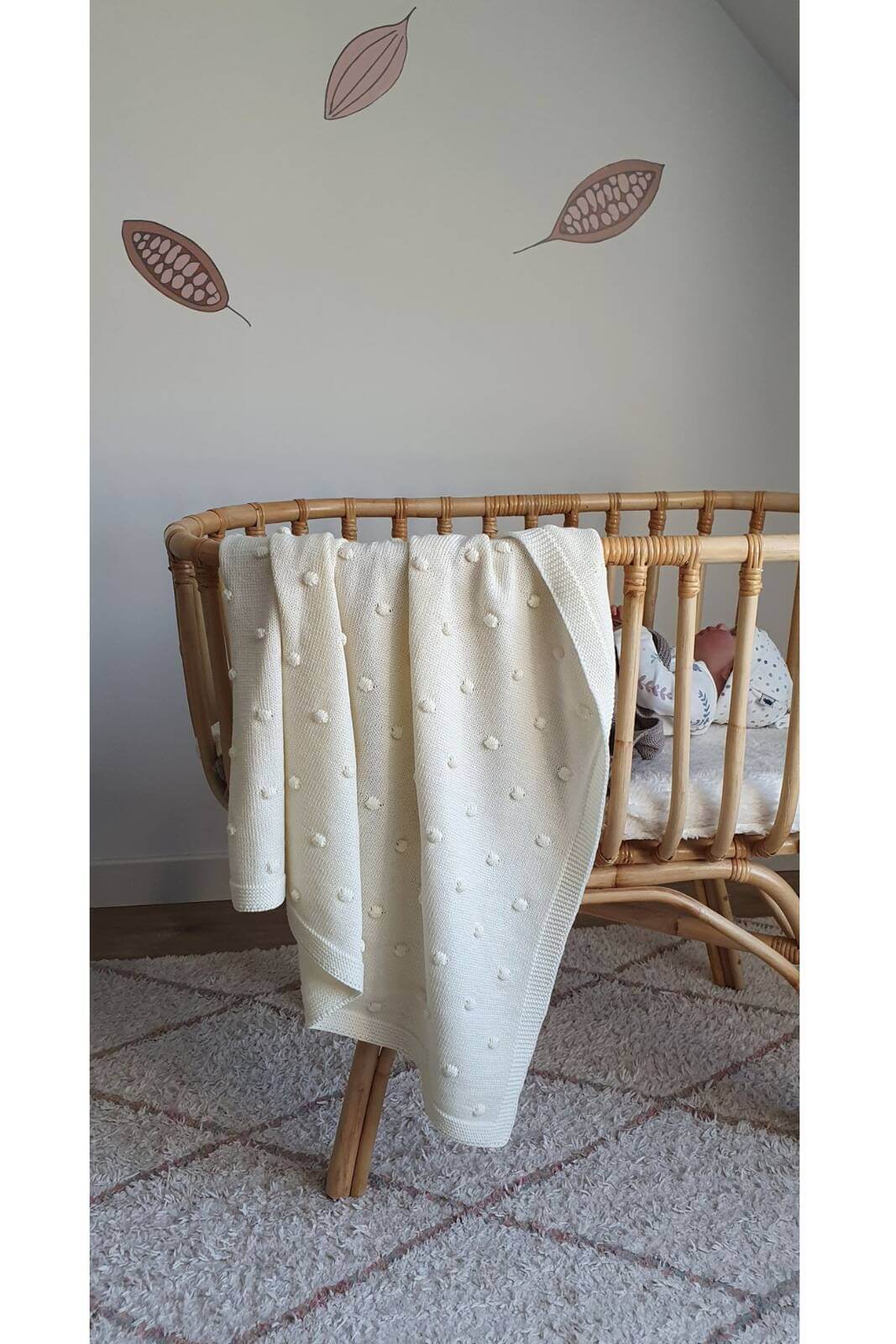 Koc merino 100% CREAM / Pink no More - niedostępne