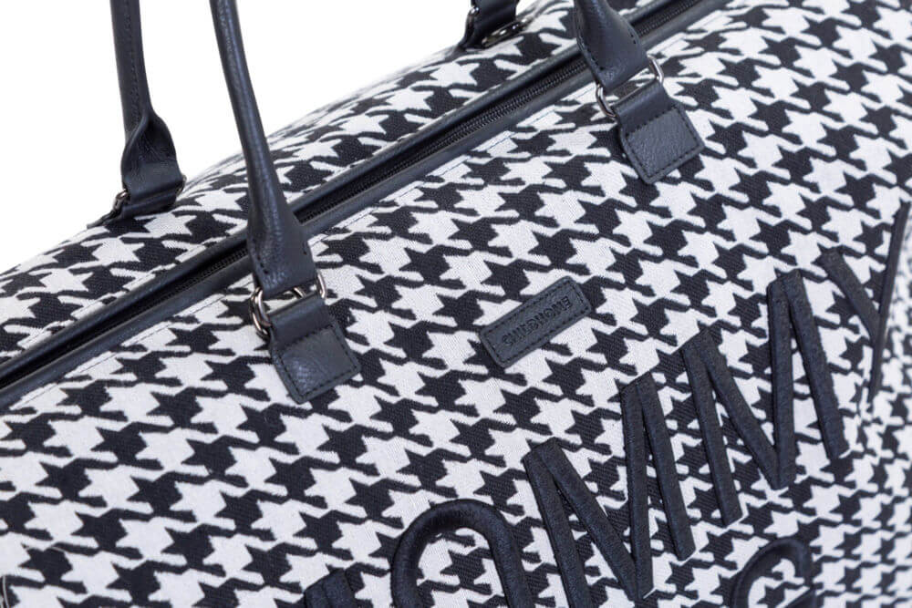 Torba Mommy Bag Czarno-Biała Pepitka / Childhome - Dobre Liski