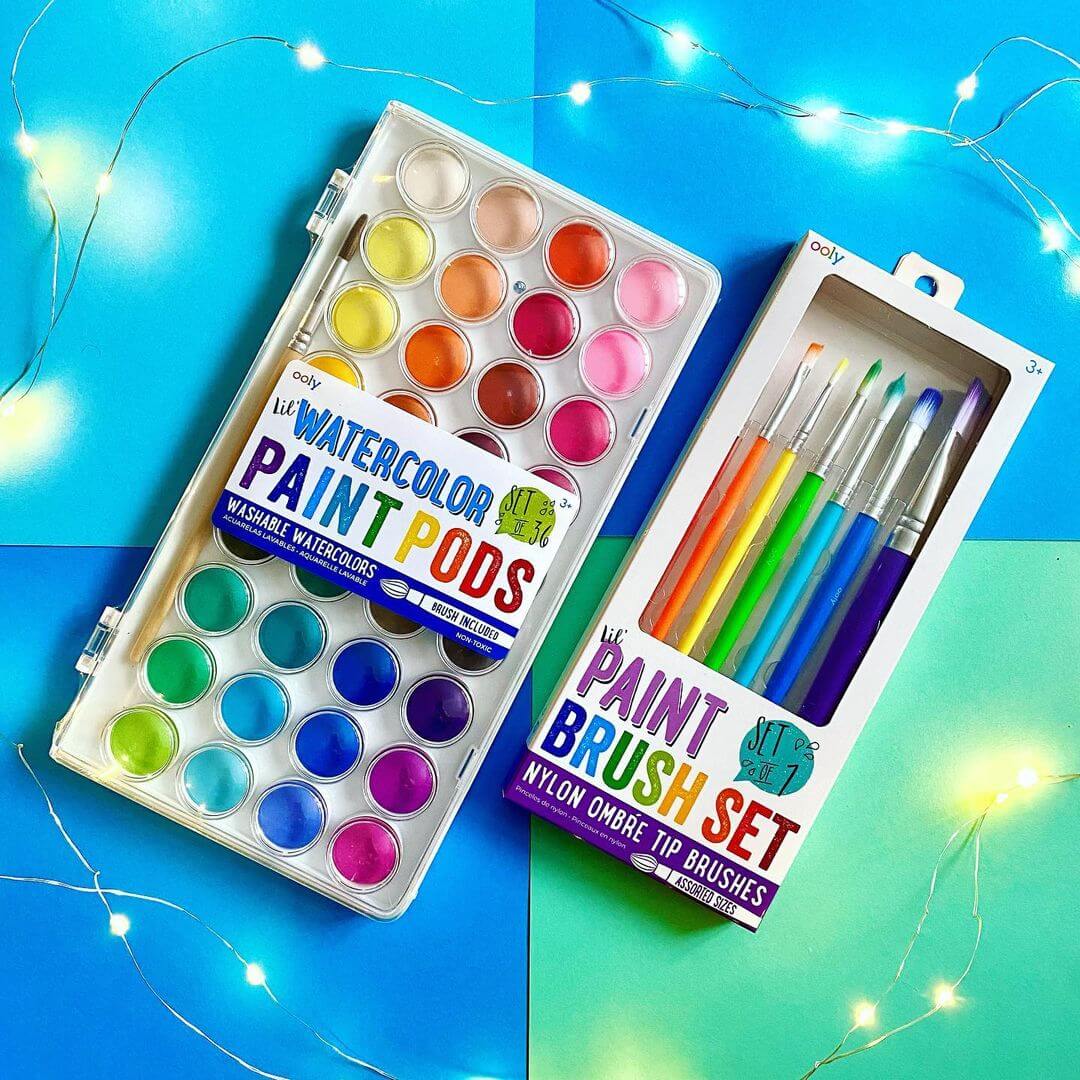 Zmywalne farby akwarelowe Lil' Paint / Ooly - Dobre Liski